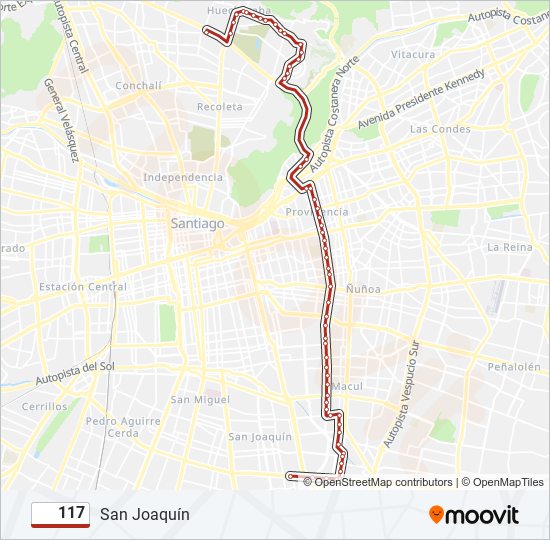 Ruta 117: horarios, paradas y mapas - San Joaquín (Actualizado)