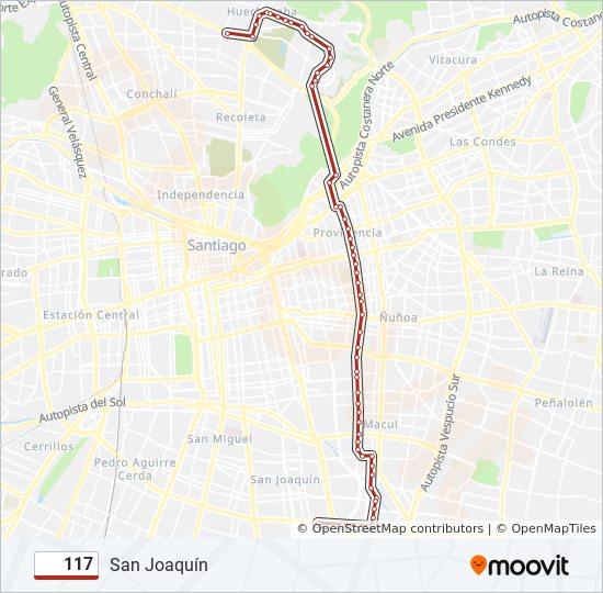 Ruta 117: horarios, paradas y mapas - San Joaquín (Actualizado)