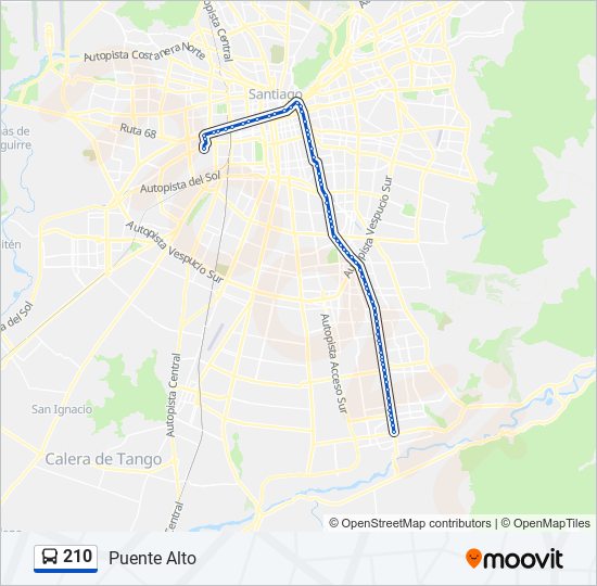 Ruta 210: horarios, paradas y mapas - Puente Alto (Actualizado)