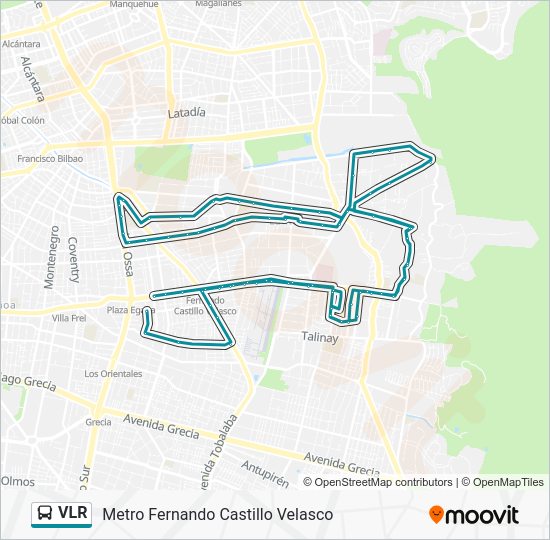 Ruta VLR: horarios, paradas y mapas - Metro Fernando Castillo Velasco ...