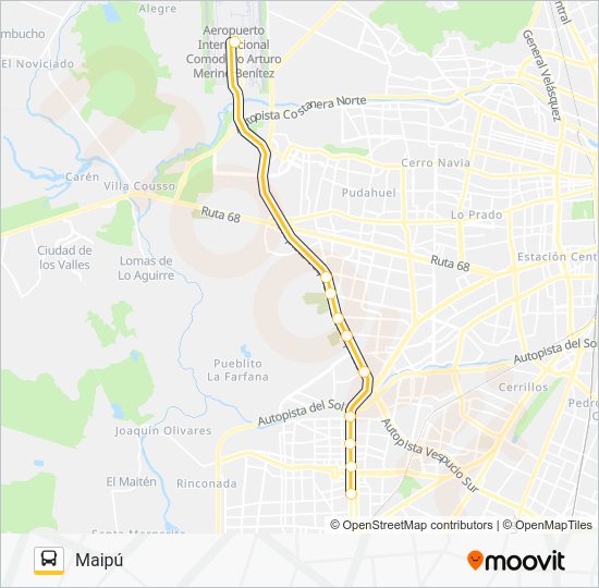 Ruta CENTROPUERTO: horarios, paradas y mapas - Maipú (Actualizado)