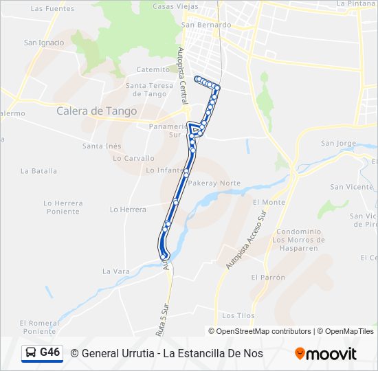 Ruta G46: horarios, paradas y mapas - © General Urrutia - La Estancilla ...