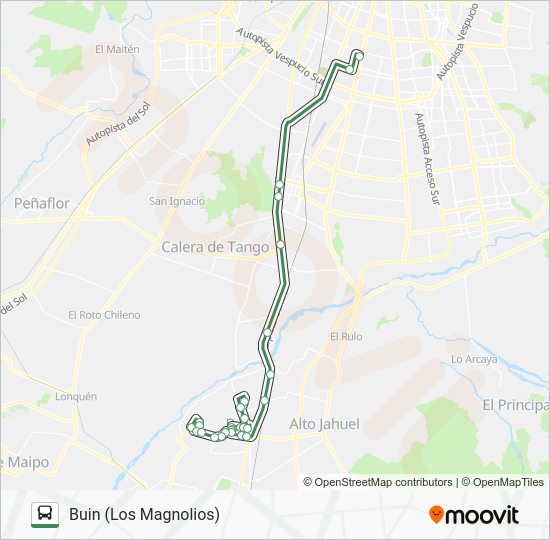 Ruta BUIN MAIPO: horarios, paradas y mapas - Buin (Los Magnolios ...