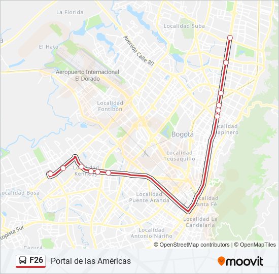 Ruta f26: horarios, paradas y mapas - Portal De Las Américas (Actualizado)