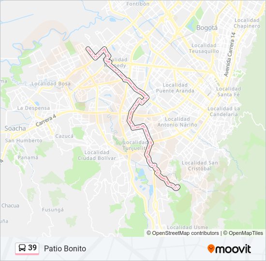Ruta 39: horarios, paradas y mapas - Patio Bonito (Actualizado)
