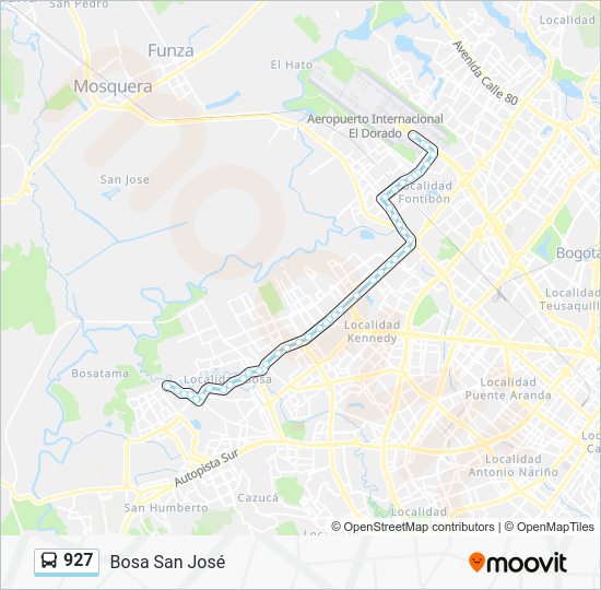 927 Route: Schedules, Stops & Maps - Bosa San José (Updated)