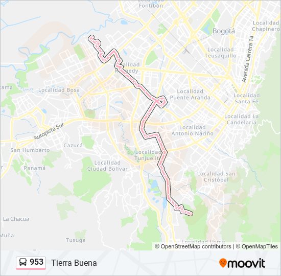 Ruta 953: horarios, paradas y mapas - Tierra Buena (Actualizado)