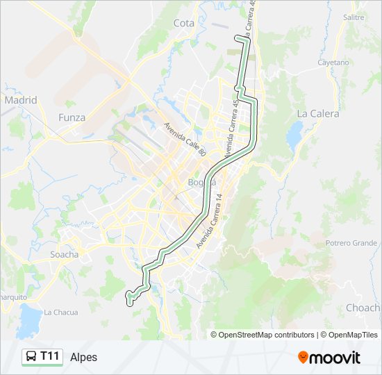 Ruta t11: horarios, paradas y mapas - Alpes (Actualizado)