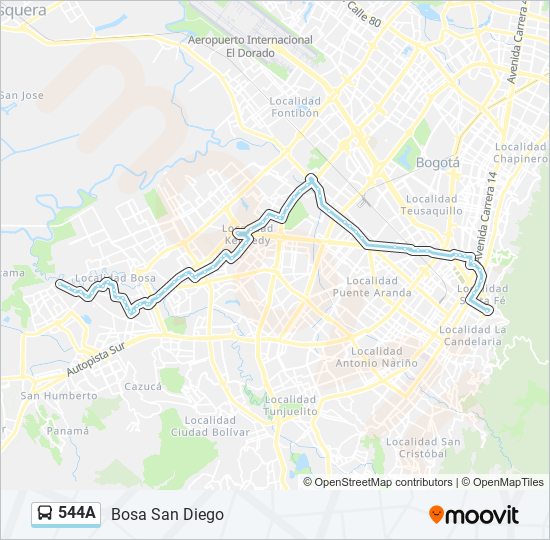 Ruta 544a: horarios, paradas y mapas - Bosa San Diego (Actualizado)