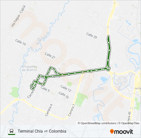 Ruta terminal chía colombia: horarios, paradas y mapas - Terminal Chía ...
