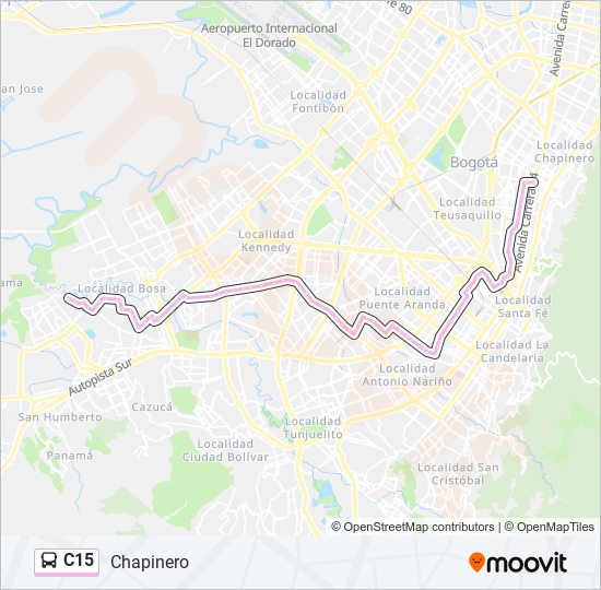 c15 Route: Schedules, Stops & Maps - Chapinero (Updated)