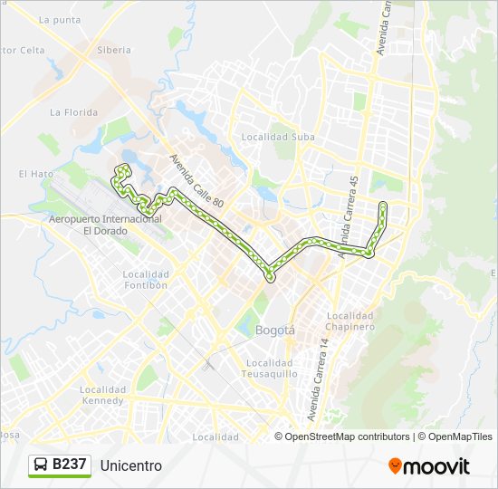 Ruta B237: horarios, paradas y mapas - Unicentro (Actualizado)