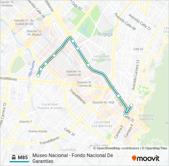 Ruta M85: horarios, paradas y mapas - Museo Nacional - Fondo Nacional ...