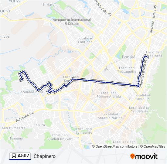 Ruta a507: horarios, paradas y mapas - Chapinero (Actualizado)