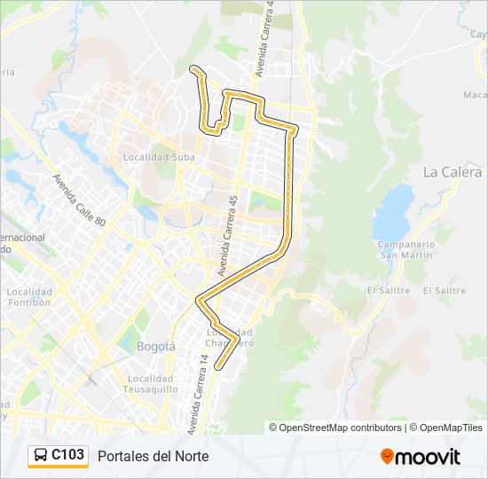 Ruta c103: horarios, paradas y mapas - Portales Del Norte (Actualizado)