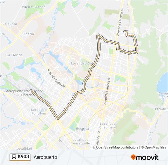 Ruta k903: horarios, paradas y mapas - Aeropuerto (Actualizado)