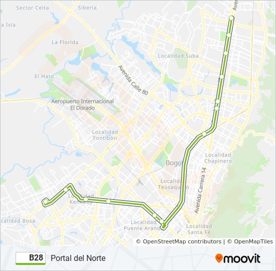 Ruta b28: horarios, paradas y mapas - Portal Del Norte (Actualizado)