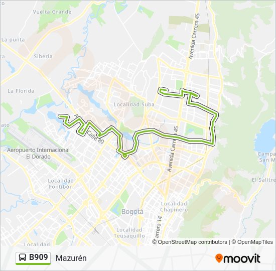 B909 Route: Schedules, Stops & Maps - Mazurén (Updated)
