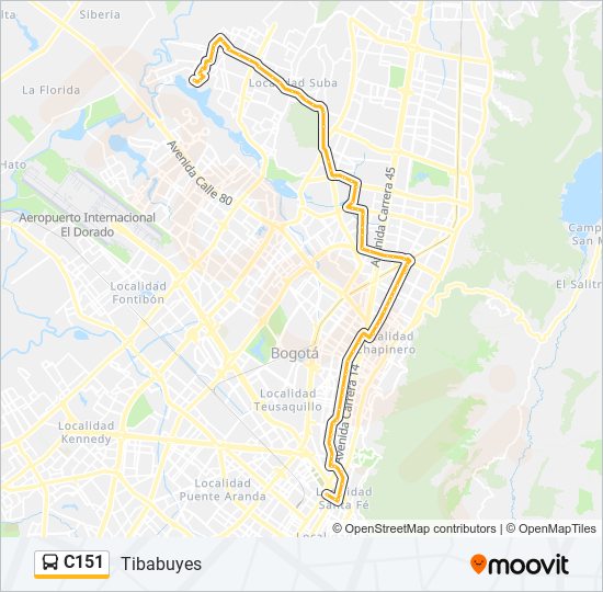 Ruta c151: horarios, paradas y mapas - Tibabuyes (Actualizado)
