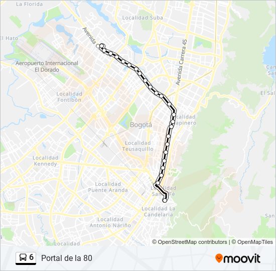 Ruta 6: horarios, paradas y mapas - Portal de la 80 (Actualizado)