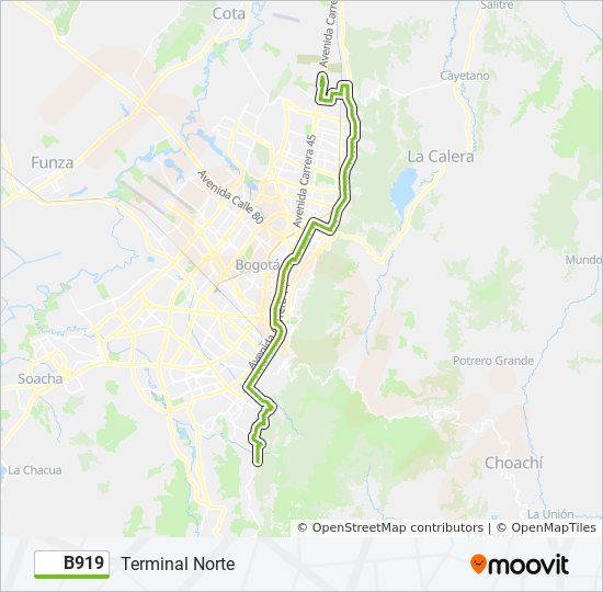 Ruta b919: horarios, paradas y mapas - Terminal Norte (Actualizado)