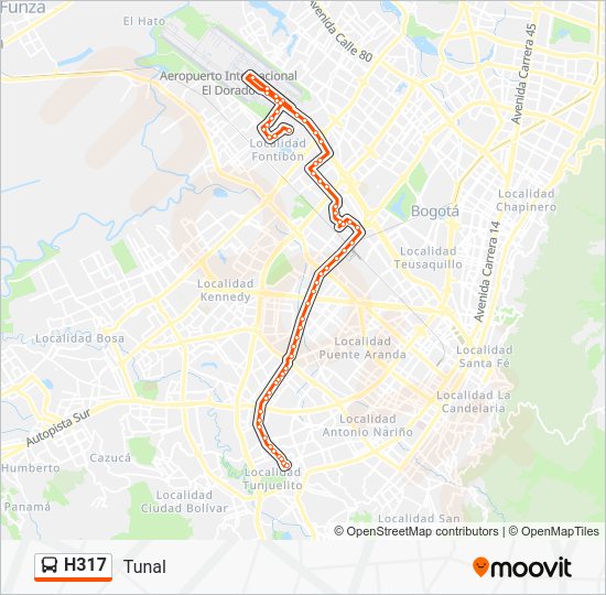 Ruta H317: horarios, paradas y mapas - Tunal (Actualizado)
