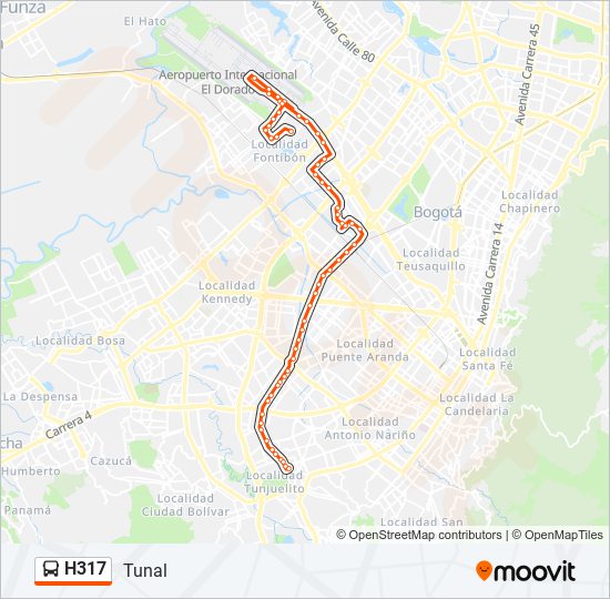 Ruta h317: horarios, paradas y mapas - Tunal (Actualizado)