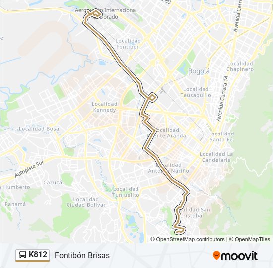 Ruta k812: horarios, paradas y mapas - Fontibón Brisas (Actualizado)