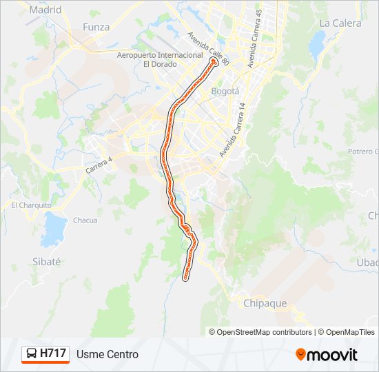 Ruta h717: horarios, paradas y mapas - Usme Centro (Actualizado)
