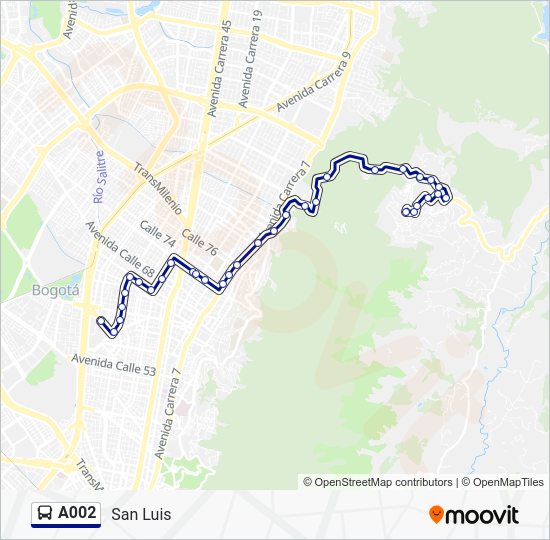 A002 Route: Schedules, Stops & Maps - San Luis (Updated)
