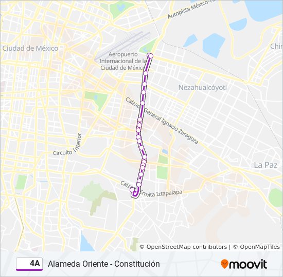 4a Route: Schedules, Stops & Maps - Alameda Oriente - Constitución ...