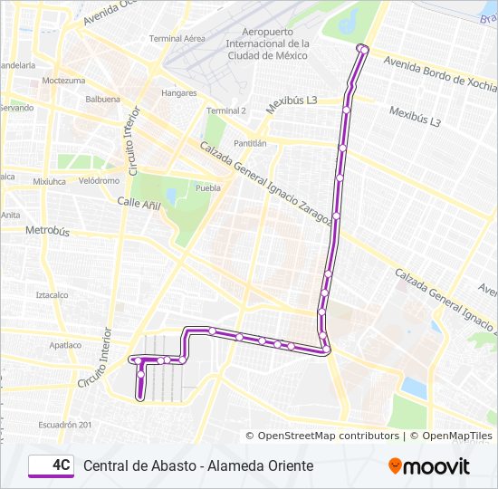 Ruta 4c: horarios, paradas y mapas - Alameda Oriente - Central de ...