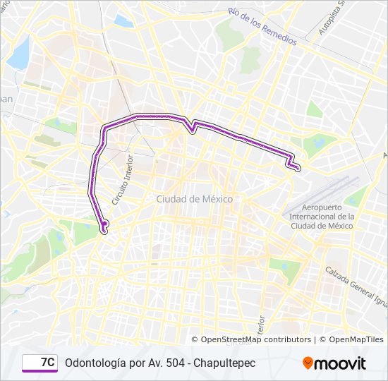 Ruta 7c: horarios, paradas y mapas - Chapultepec - Odontología Por Av ...