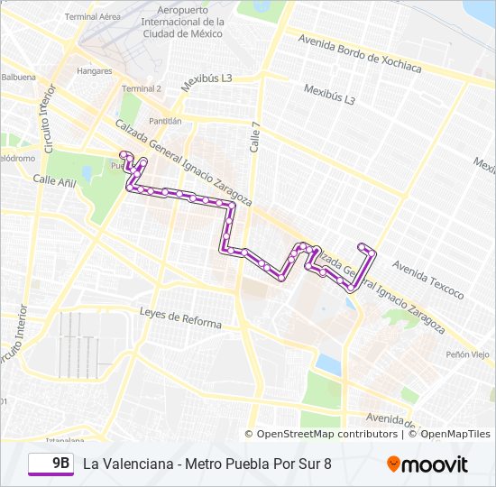 Ruta 9b: horarios, paradas y mapas - La Valenciana - Metro Puebla Por ...