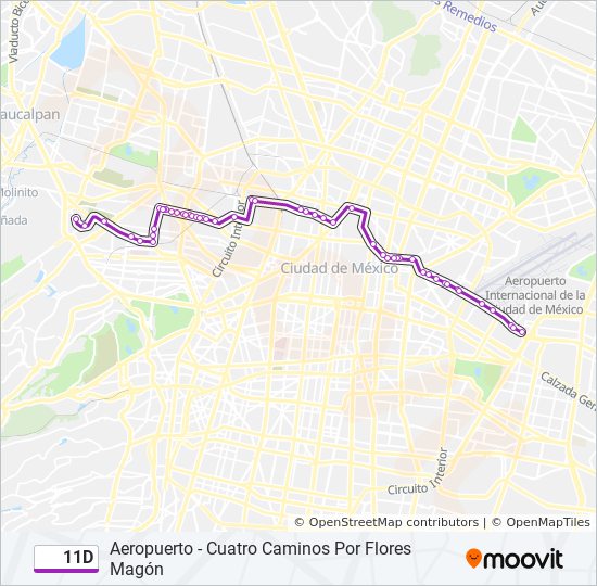 Ruta 11d: horarios, paradas y mapas - Aeropuerto - Cuatro Caminos Por ...