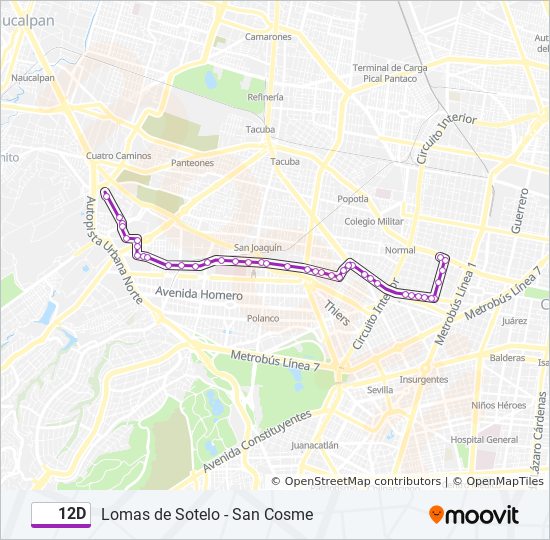 Ruta 12d: horarios, paradas y mapas - San Cosme - Lomas de Sotelo ...