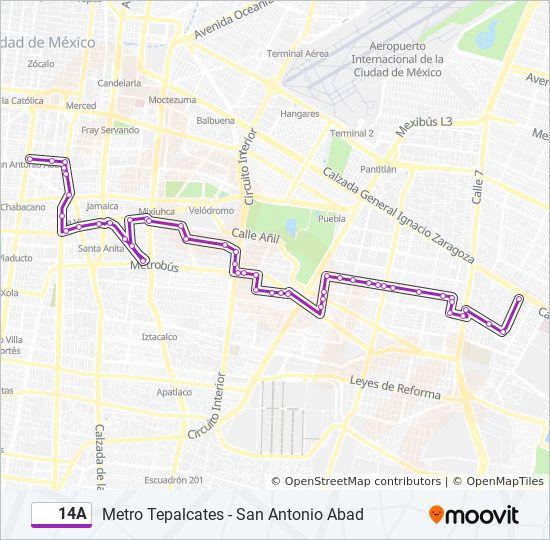 Ruta 14a: horarios, paradas y mapas - San Antonio Abad - Metro ...