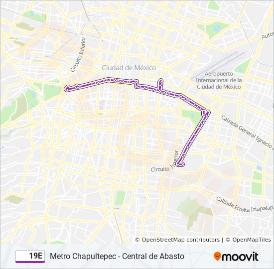 Ruta 19e: horarios, paradas y mapas - Central de Abastos - Metro ...