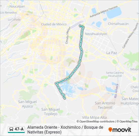 Ruta 47A: horarios, paradas y mapas - Madre Selva (Actualizado)