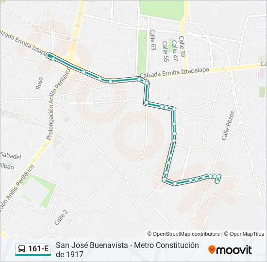 161e Route: Schedules, Stops & Maps - Villa Cid/Juan Escutia (Updated)