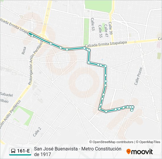 161e Route: Schedules, Stops & Maps - Villa Cid/Juan Escutia (Updated)