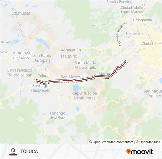 Ruta méxicotoluca: horarios, paradas y mapas - TOLUCA (Actualizado)