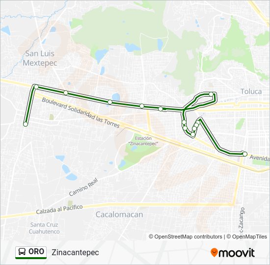 ORO Route: Schedules, Stops & Maps - Zinacantepec (Updated)