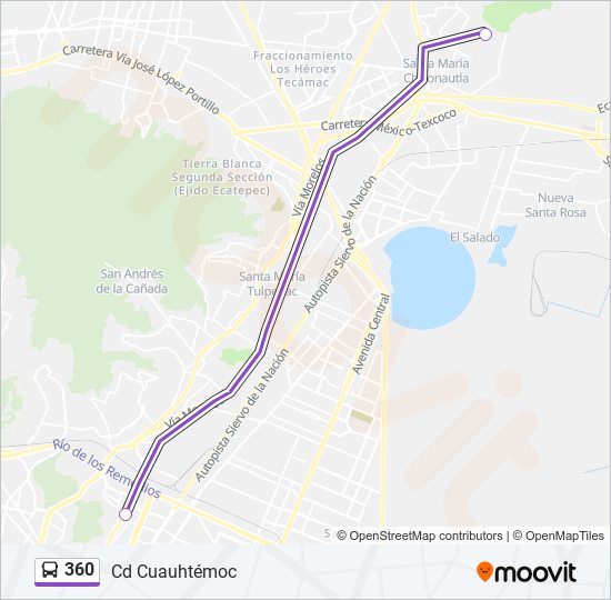 360 Route: Schedules, Stops & Maps - Cd Cuauhtémoc (Updated)