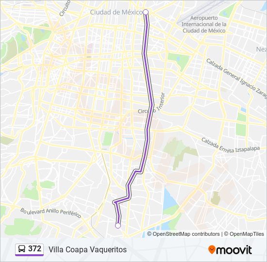 372 Route: Schedules, Stops & Maps - Villa Coapa Vaqueritos (Updated)