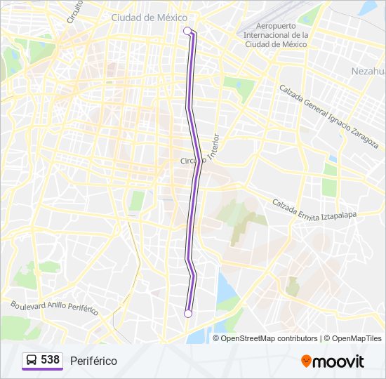 Ruta 538: horarios, paradas y mapas - Periférico (Actualizado)