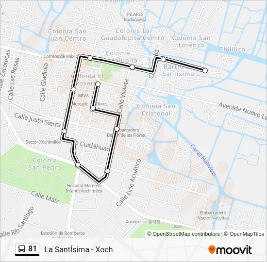 81 Route: Schedules, Stops & Maps - La SantÍsima - Xoch (Updated)