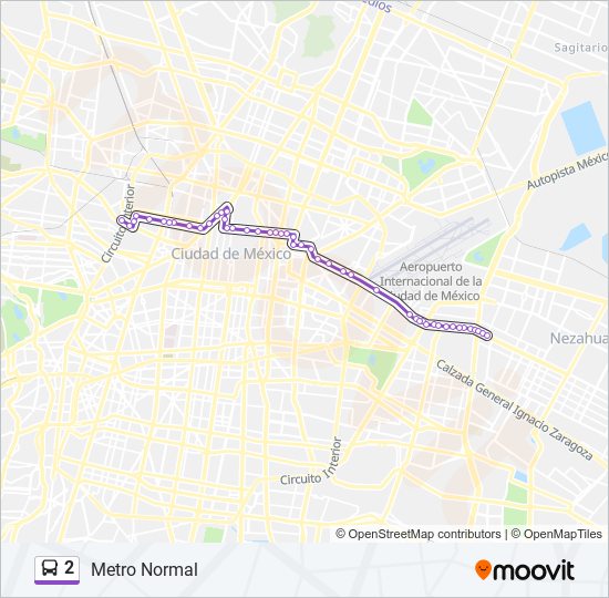 Ruta 2: horarios, paradas y mapas - Metro Normal (Actualizado)