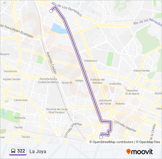 Ruta 322: horarios, paradas y mapas - La Joya (Actualizado)