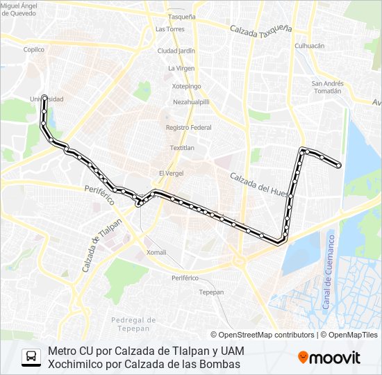 ruta 95 Route: Schedules, Stops & Maps - UAM Xochimilco (Updated)